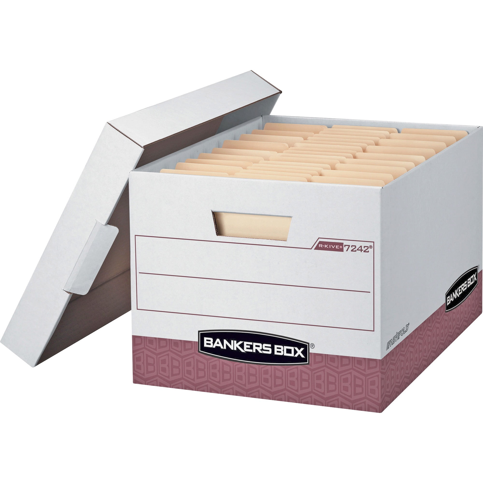 Bankers Box, FEL07242, Bankers Box R-Kive Storage Boxes, 12 / Carton ...