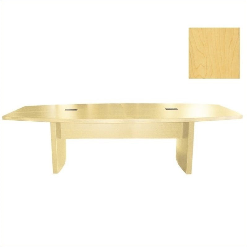Mayline 10' Conference Table, Boat Surface-Finish:Maple Laminate ...
