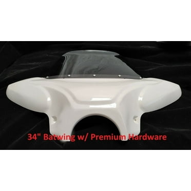 "Universal 34"" Motorcycle Cruiser Batwing Fairing with Tinted ...