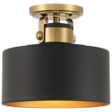 Possini Euro Design 10" Wide Semi Flush Mount Ceiling Light, Soft Gold ...