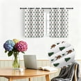 Bigfoot and Tree White Pattern Blackout Curtains,Triple Weaved Fabric ...