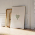 Affixzi Retro Minimalist Green Heart Print for Stylish Home Decor ...
