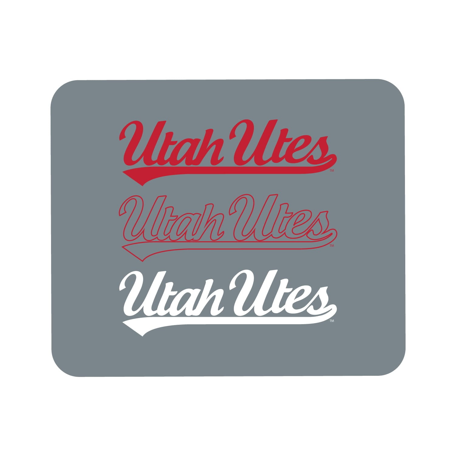 Gray Utah Utes Wordmark Logo Mouse Pad - Walmart.com