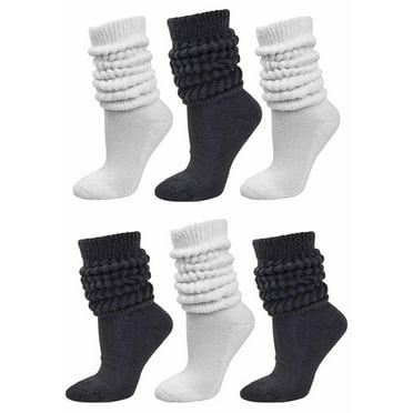 Purple All Cotton 3 Pack Extra Heavy Slouch Socks Made In USA - Walmart.com