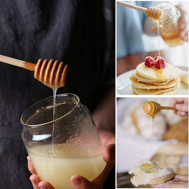 relayinert Wooden Honey Stir Bar Jar Mixing Spoon Wood Dipper Long ...