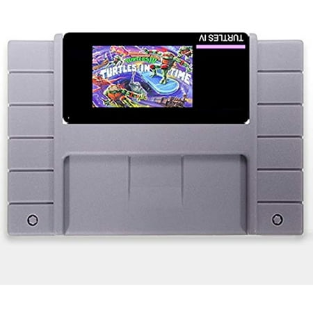 Turtles 4 Turtles In Time USA Version 16 bit Big 46 pins Gray Game Card ...