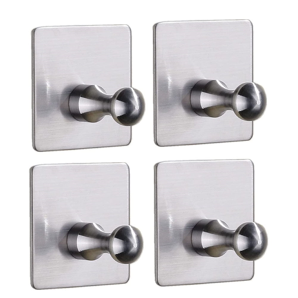 FULIER Wall Hooks, Bathroom Towel Hook, Adhesive Hooks Heavy Duty ...