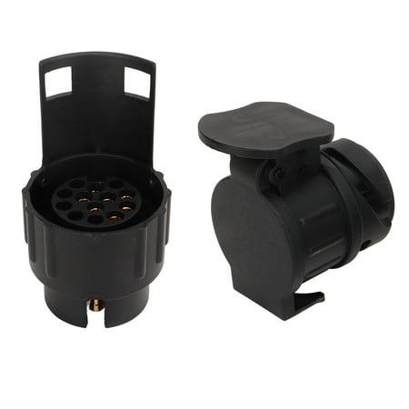 Tow Bar Plug Adaptor, 7 Pin To 13 Pin And 13 Pin To 7 Pin Black Copper ...