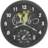 Springfield 14" Poly Resin Clock with Thermometer - Walmart.com