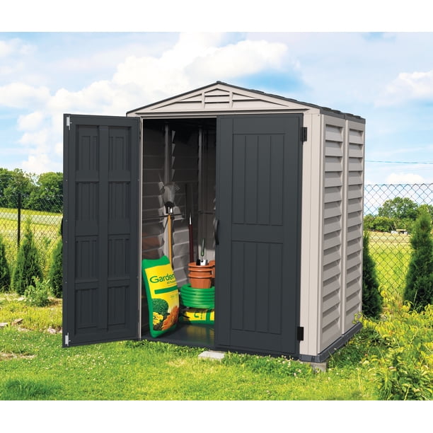 Duramax 5x5 YardMate Plus Vinyl Storage Shed w/ Molded Floor - Walmart.com