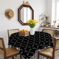 Abstract Plant Leaf Lattice Table Cloth 60x60in, Waterproof Square ...