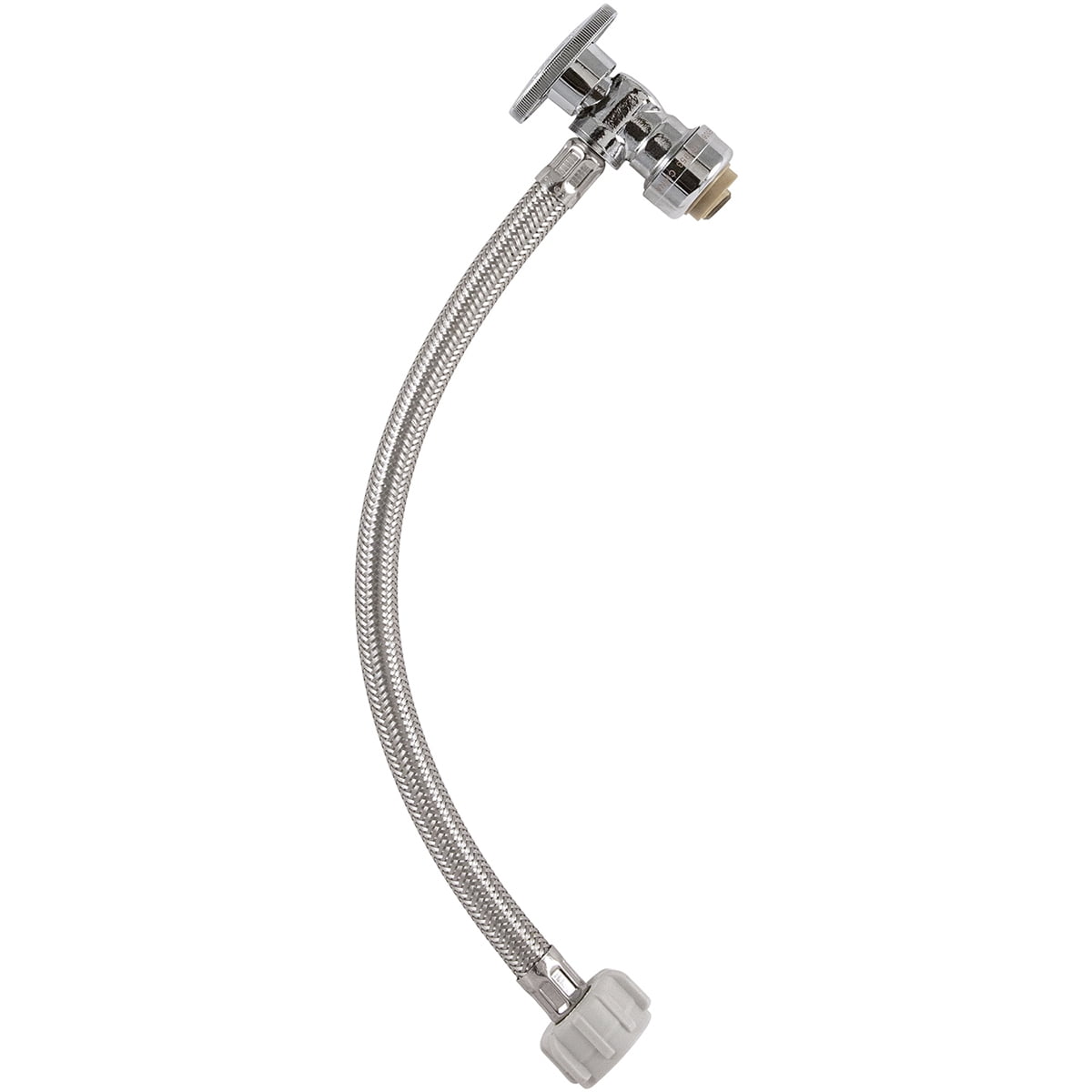 PlumbCraft 12 in. Toilet Stainless Steel Supply Line with Push-to ...