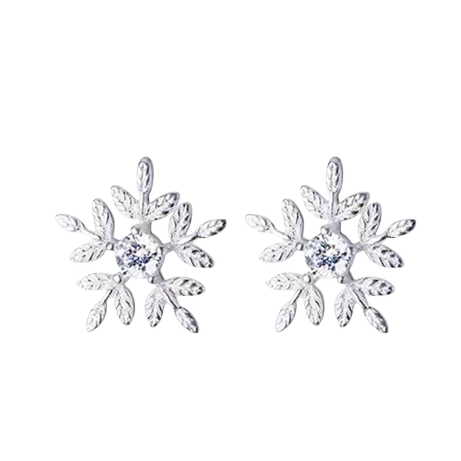 Click here for Hhbeauty Snowflake Earrings Silver Christmas Snowf... prices