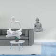2 Pieces Abstract Thinker Statue Monkey Buddha Figurine Resin Material ...