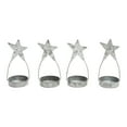 Star Tealight Holder Galvanized Set of 4 4x1.75x1.75 - Walmart.com
