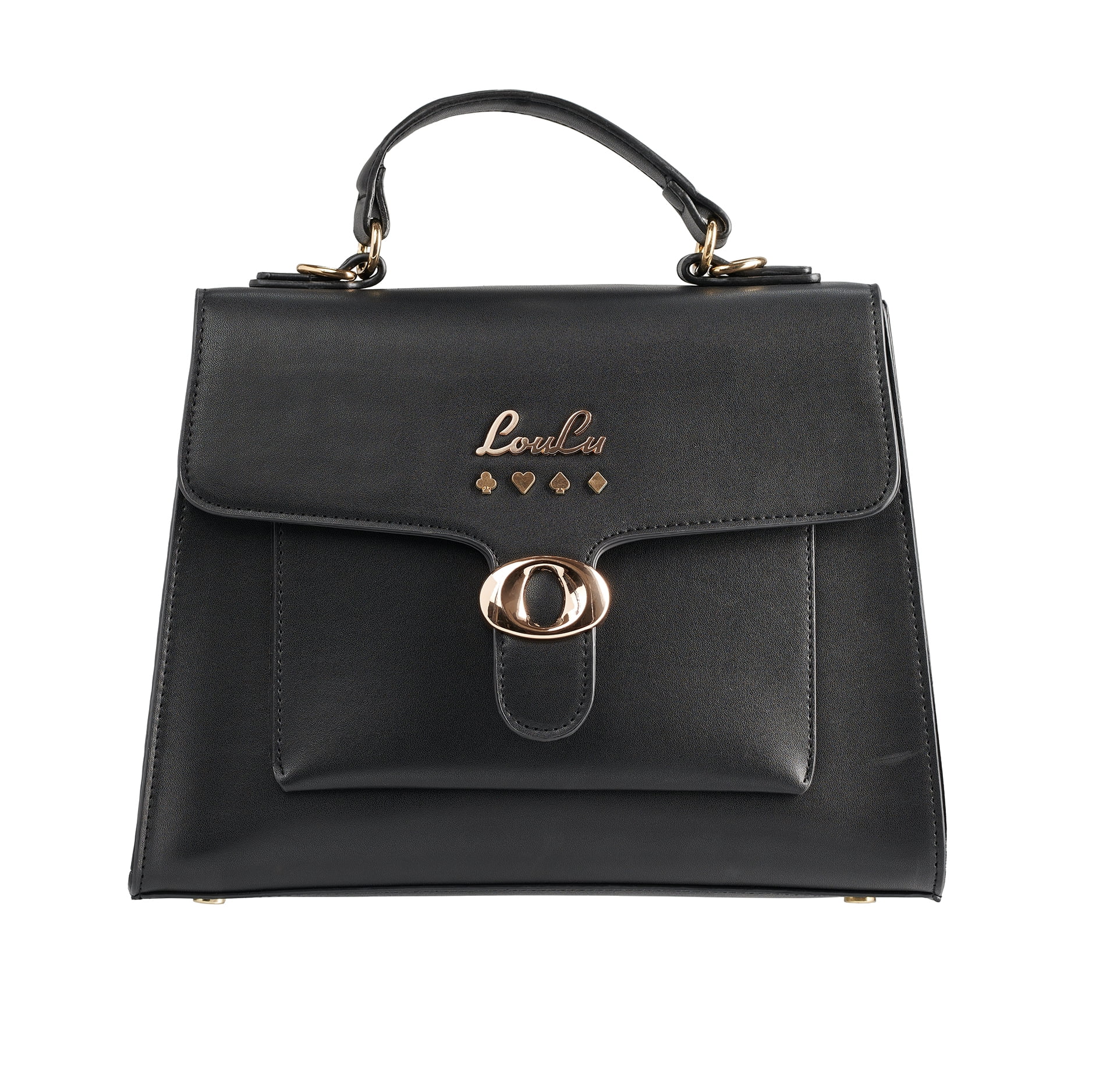 Moderne Elegance - Loulu Gold Glasp Top Handle Handbag - Walmart.com