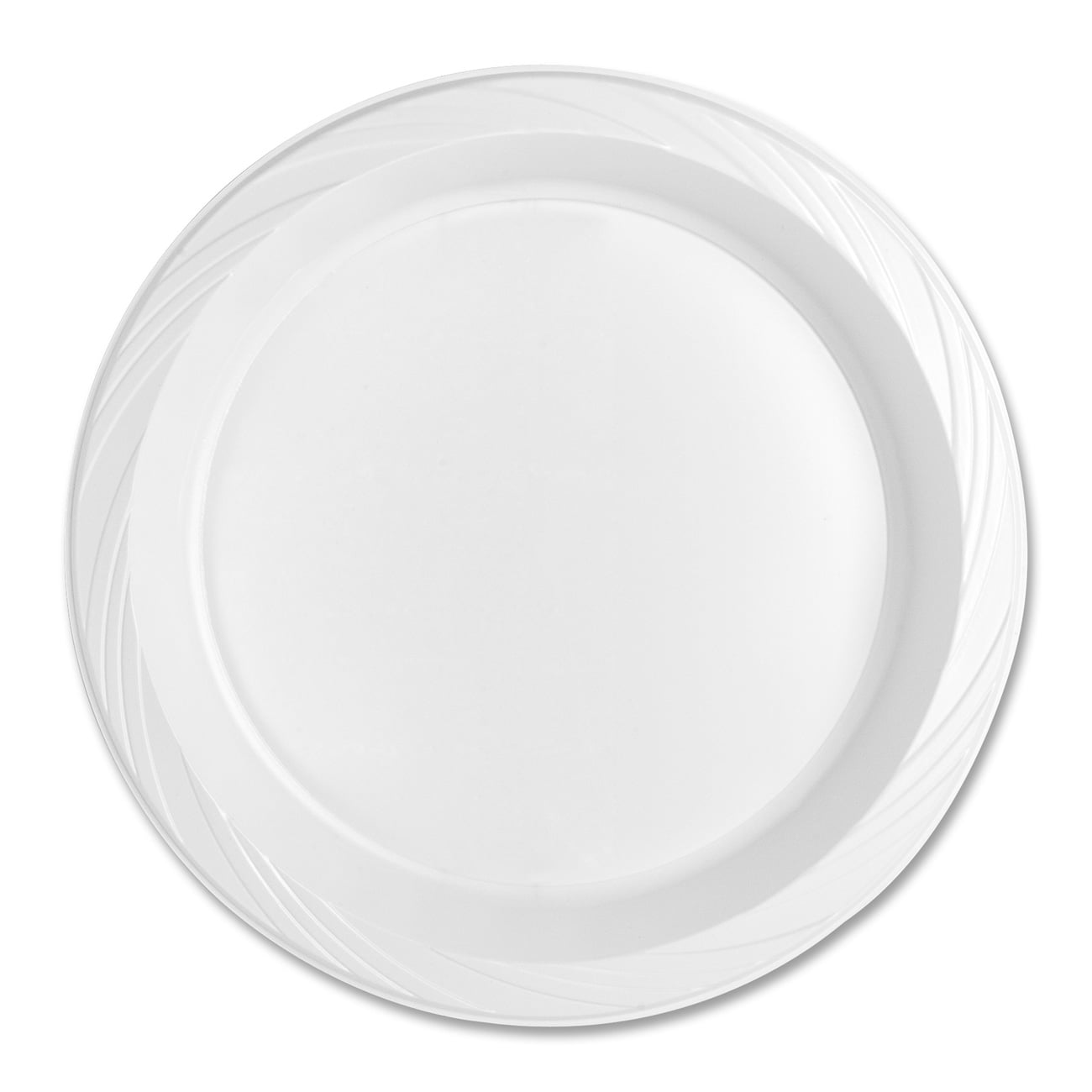 Genuine Joe 10-1/4" Large Plastic Plates - 10.25" Diameter Plate ...