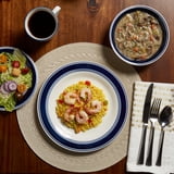 Tabletops Gallery 16-Piece Blue Stripe Porcelain Dinnerware Set ...