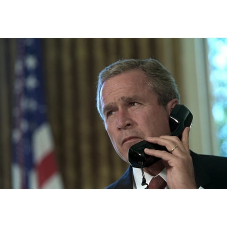 President George W. Bush On Telephone To Ny Gov. George Pataki And Nyc ...