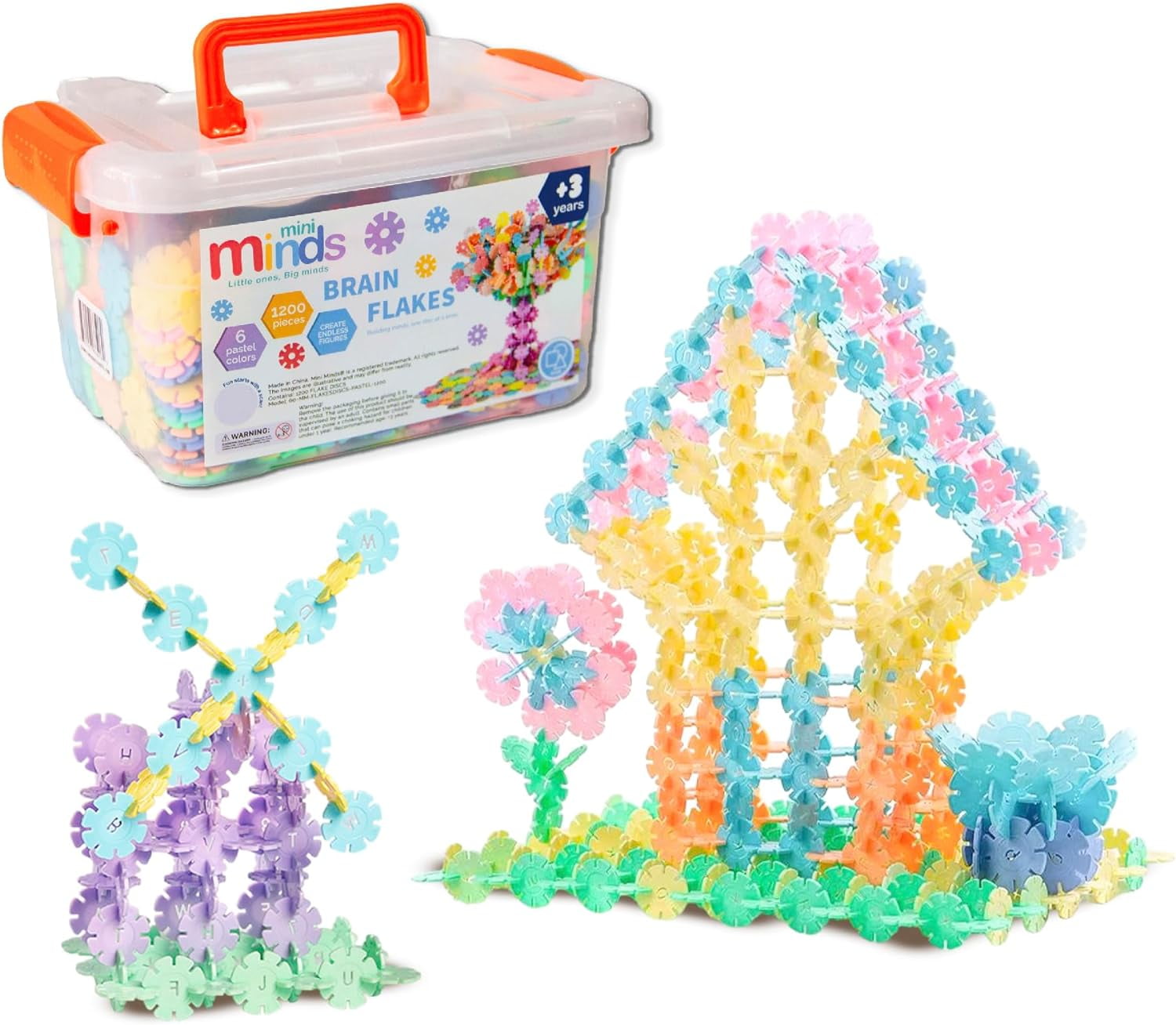 Juguete Construcción Brain Flakes 1200 Discos Pastel - Mini Minds ...