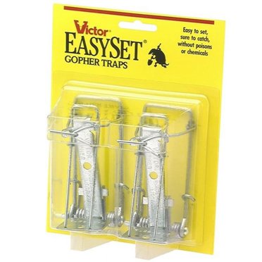 Victor Easy Set Gopher Trap, 2-Pack, Galvanized Steel, For All Soil ...