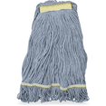 - Cotton mop heads, ring-ended, narrow band with 1-inch yellow strip ...