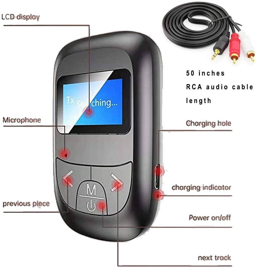 Transmisor y receptor Bluetooth 3 en 1 ACTIVE con pantalla | Walmart en ...