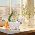 Adorable Ceramic Cat Succulent Planter with Drainage for Home Decor ...