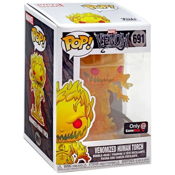Funko POP! Marvel Venomized Human Torch Exclusive Vinyl Figure ...