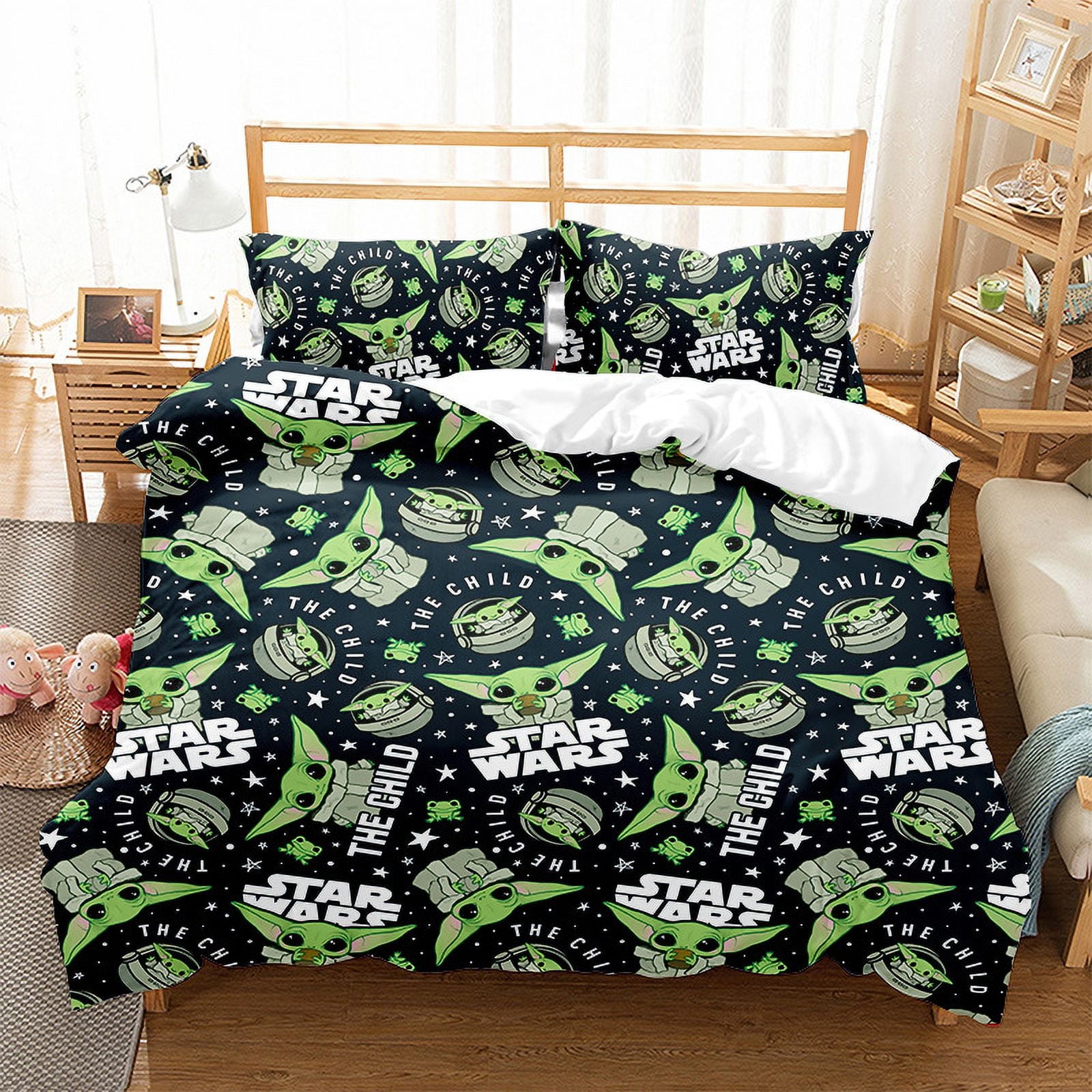 Click here for Yingd Star-Wars Yo-Da 3 Pcs Comforter Set With 2 P... prices