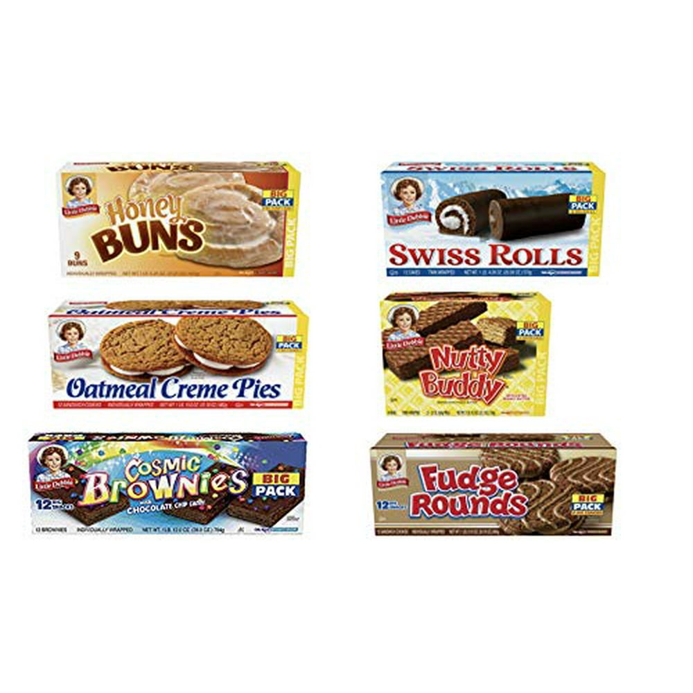 Little Debbie Big Pack Variety Bundle | One Big Pack Box Each of Oatmeal Crème Pies, Honey Buns ...