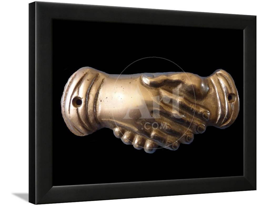 Masonic Handshake Symbol, End of 19th C, Framed Art Print Wall Art Sold ...