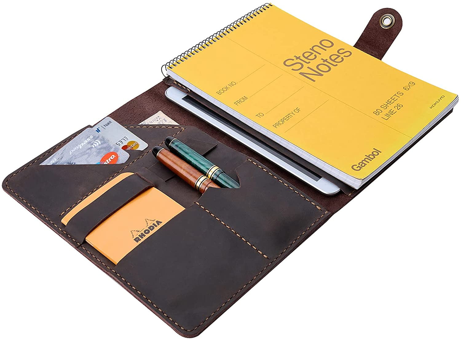 Home & Living PLBB-297-694 Galileo Leather Notebook Cover Folio Bullet ...