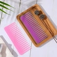 "HEXINGMC Wide Tooth Detangler Comb for Curly Hair, Lightweight, Anti ...