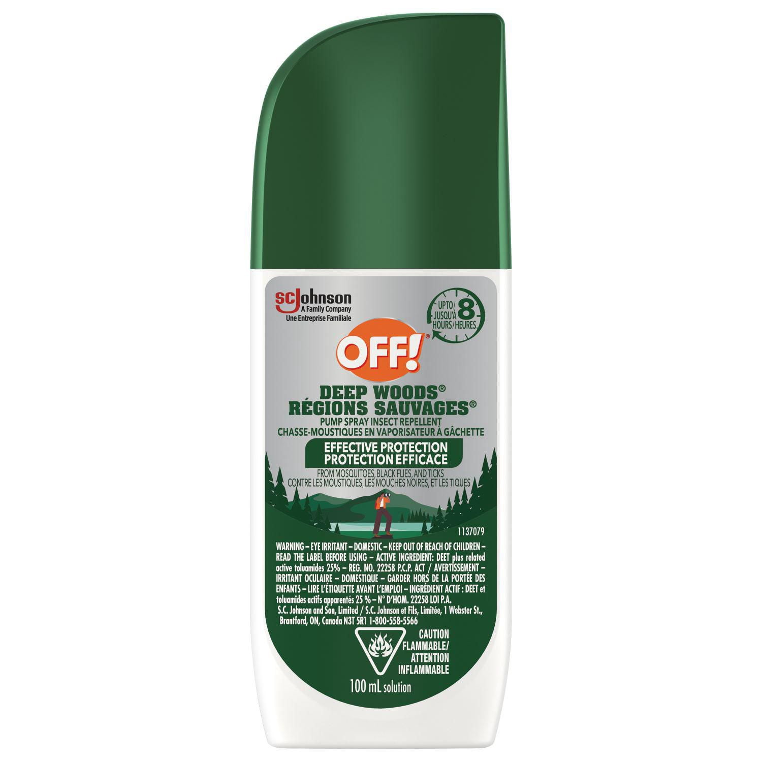 OFF! Deep Woods 25% Deet Insect Repellent Pump Spray, 100 mL - Walmart.ca