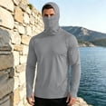 Cekizud Mens Shirts Sunscreen Long Sleeved Shirt with Side Zipper ...