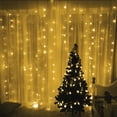Rosnek Window Curtain String Lights, 300 LED 8 Lighting Modes Fairy ...