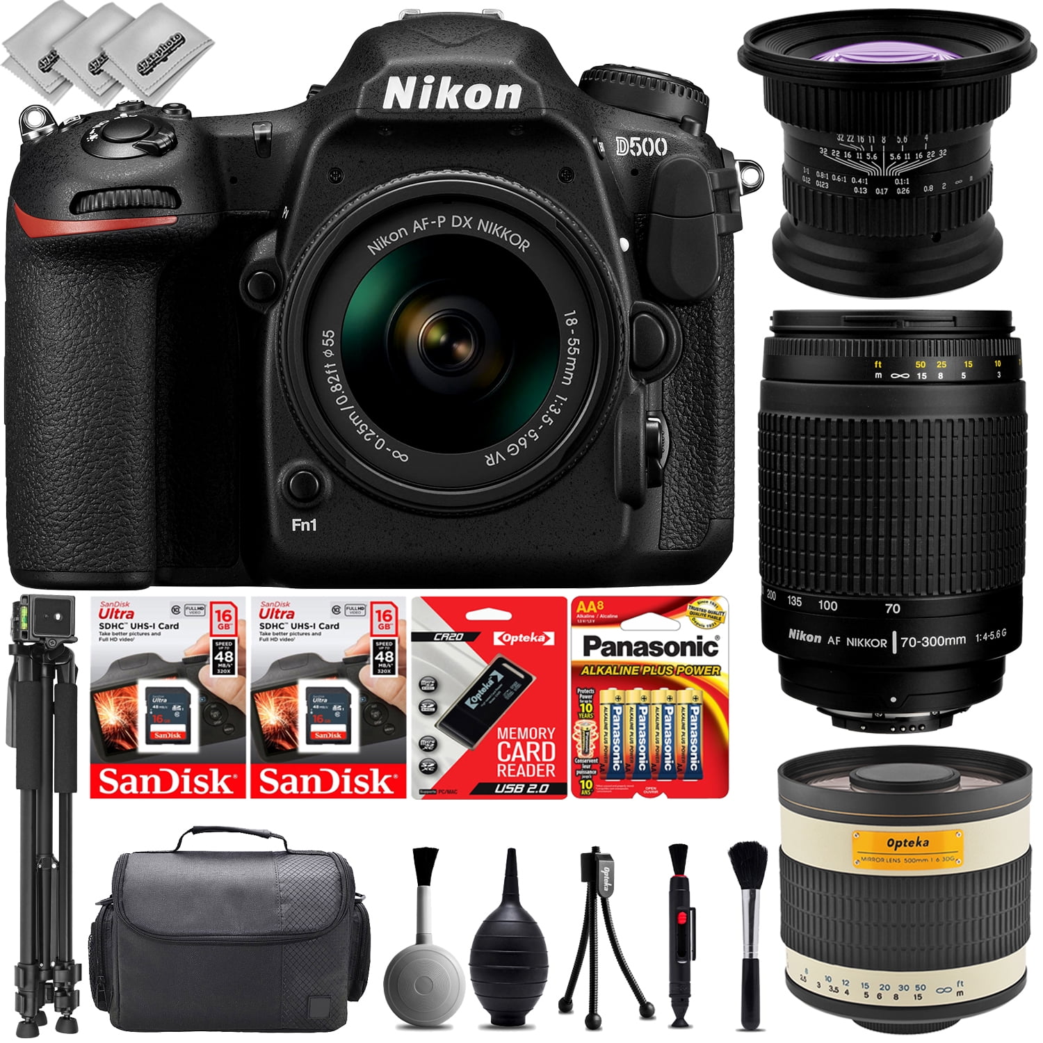 Nikon D500 Digital SLR Camera 20.9MP 4K Video w/ 4 Lens 15 to 1000mm ...