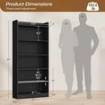 6- 7-Tier Open Bookcase and Bookshelf, Modern Simple Floor Standing ...