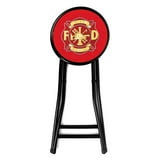 Trademark Global Fire Fighter 24 in. Cushioned Folding Stool - Red ...