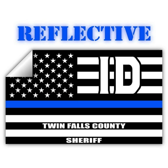 Reflective Garfield County Montana MT Thin Blue Line Stealthy Old Glory ...