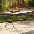 CozyBox 6ft Plastic Folding Table Centerfold Picnic Table, Bi-Fold ...