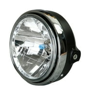 7 in. Universal Headlight Bucket - Chrome with T70X00-SR Ic Iron Cross ...