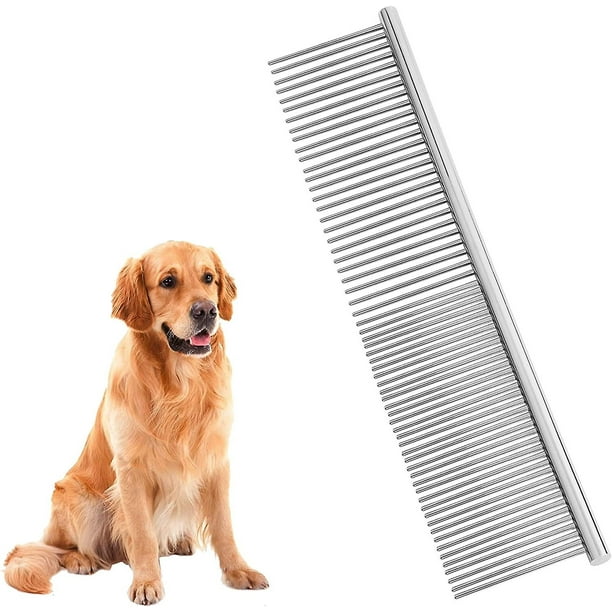 Hongchun Pet Grooming Comb, Stainless Steel Dog And Cat Pet Comb For ...