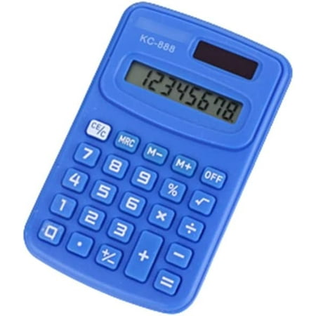 Mini Pocket Calculator, 8 Digit Dual Power Solar Battery Basic ...