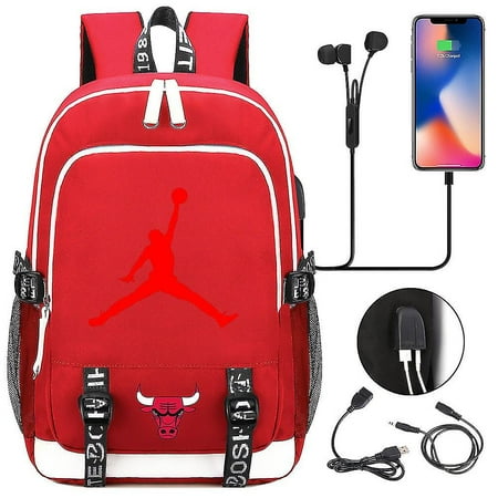Nba Jordan Bulls Backpack Teen Boys Junior High School Students Trend ...
