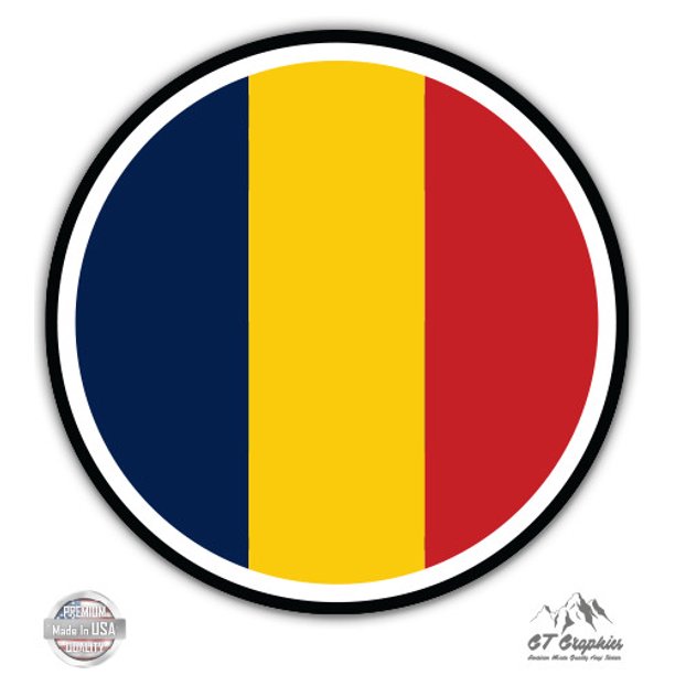 Chad Flag - 8" Vinyl Sticker - For Car Laptop I-Pad - Waterproof Decal ...
