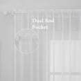 GUAJDE-2 Panels Solid Color White Sheer Window Curtains Elegant Window ...