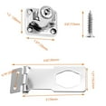 "BiJun 3"" Stainless Steel Padlock Latch Lock with Keys for Door, Shed ...