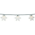 Northlight 10-Count White Glittered Snowflake Christmas Light Set, 6ft ...